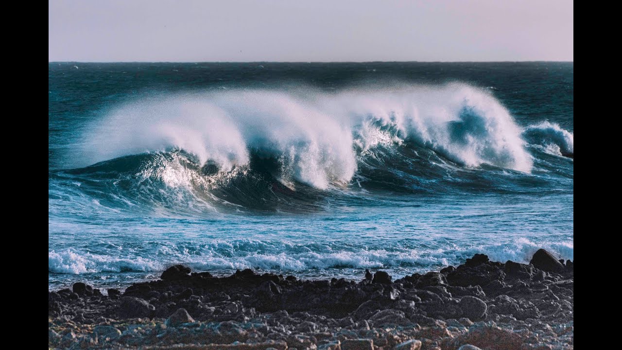 CRASHING OCEAN WAVES-BLACK SCREEN {DEEP SLEEP. RELAX. NATURE SOUNDS) 6 ...