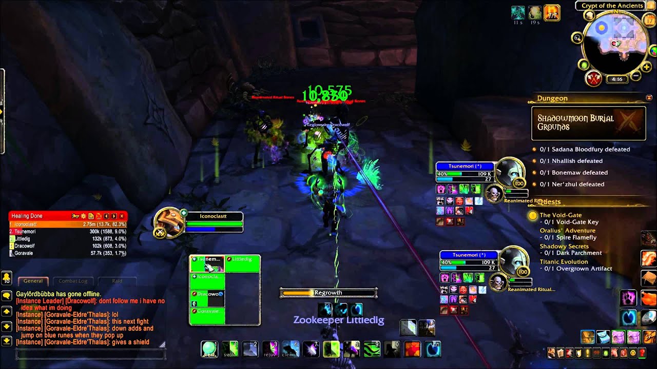 WoD Dungeon Run - Shadowmoon Burial Grounds Ep1 - YouTube