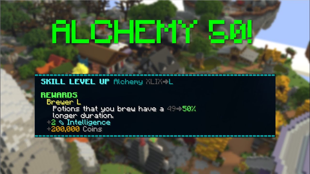 Alchemy 50 |Hypixel Skyblock| EP 74 - YouTube