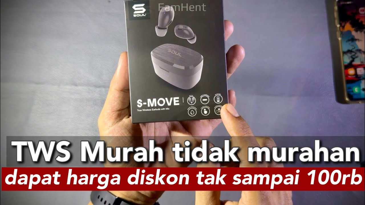 TWS murah SOUL S-MOVE 100 ribuan kualitas mantap bentuk keren - YouTube