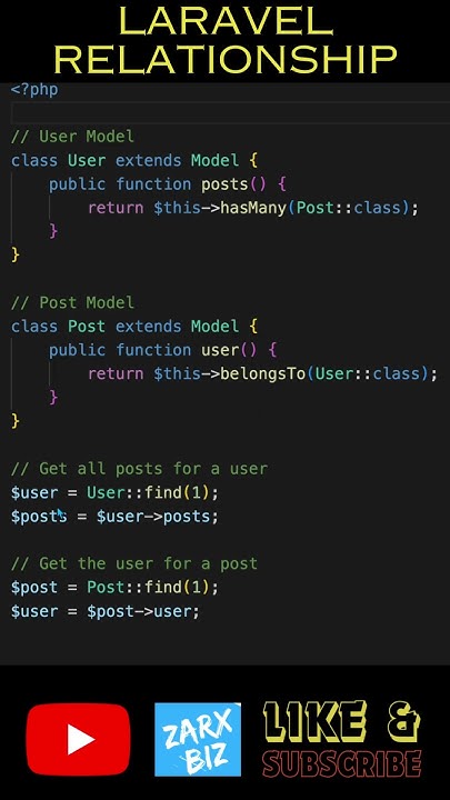 Laravel Relationship in no time #coding #laravel #webdevelopment - YouTube