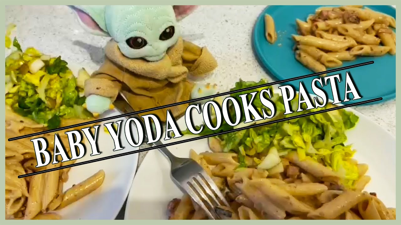 Cute Baby Yoda is helping us cooking pasta! The Movie ( best of ) - YouTube