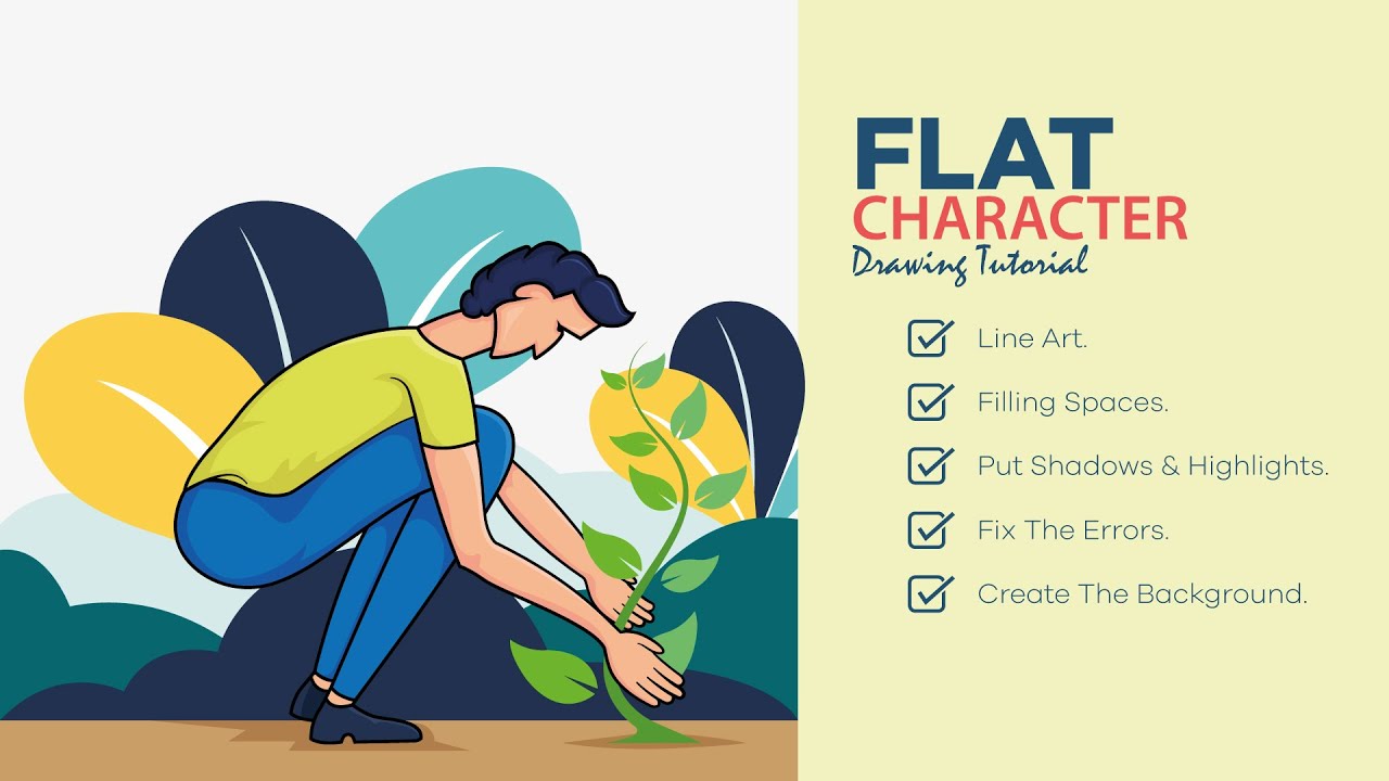 Flat Character Design In Adobe Illustrator | Character Illustration ...