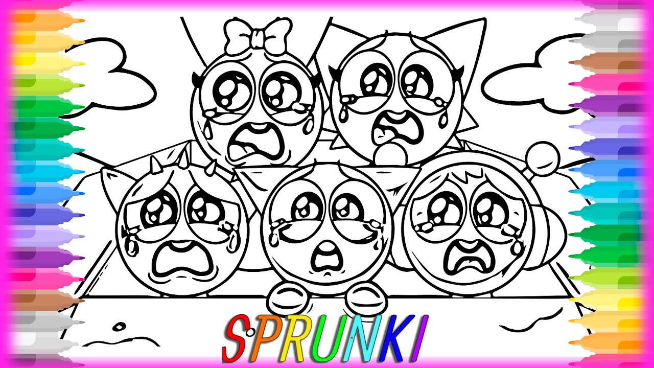 Coloring Cute Sprunki Characters / Satisfying Coloring SPRUNKI ...