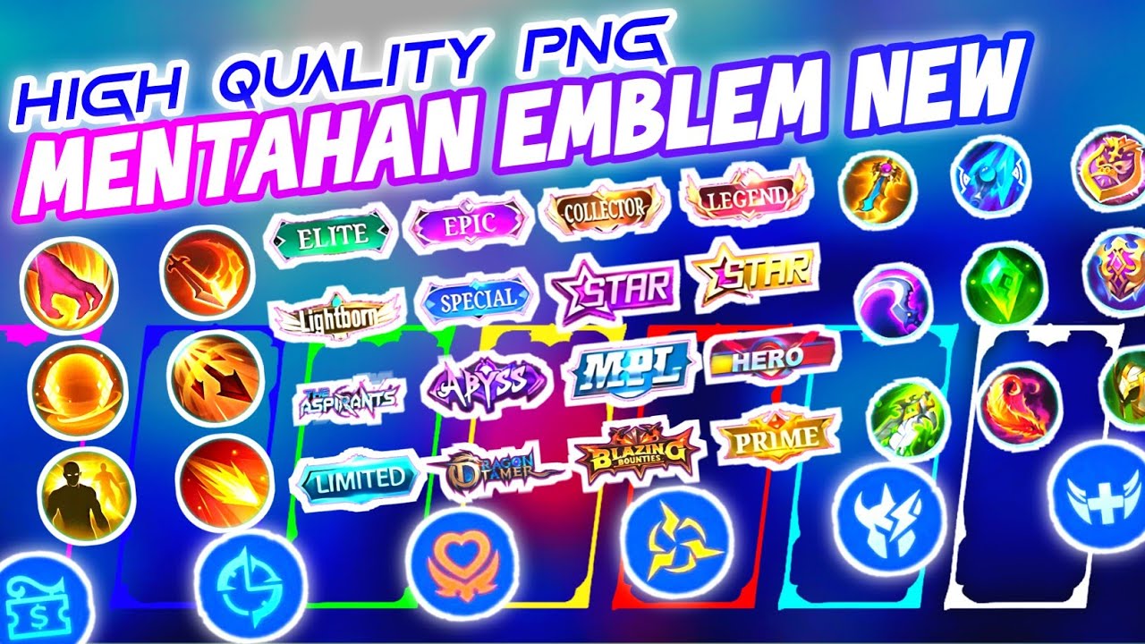 mentahan emblem ml terbaru😁cara membuat thumbnail mobile legendzz😎full ...