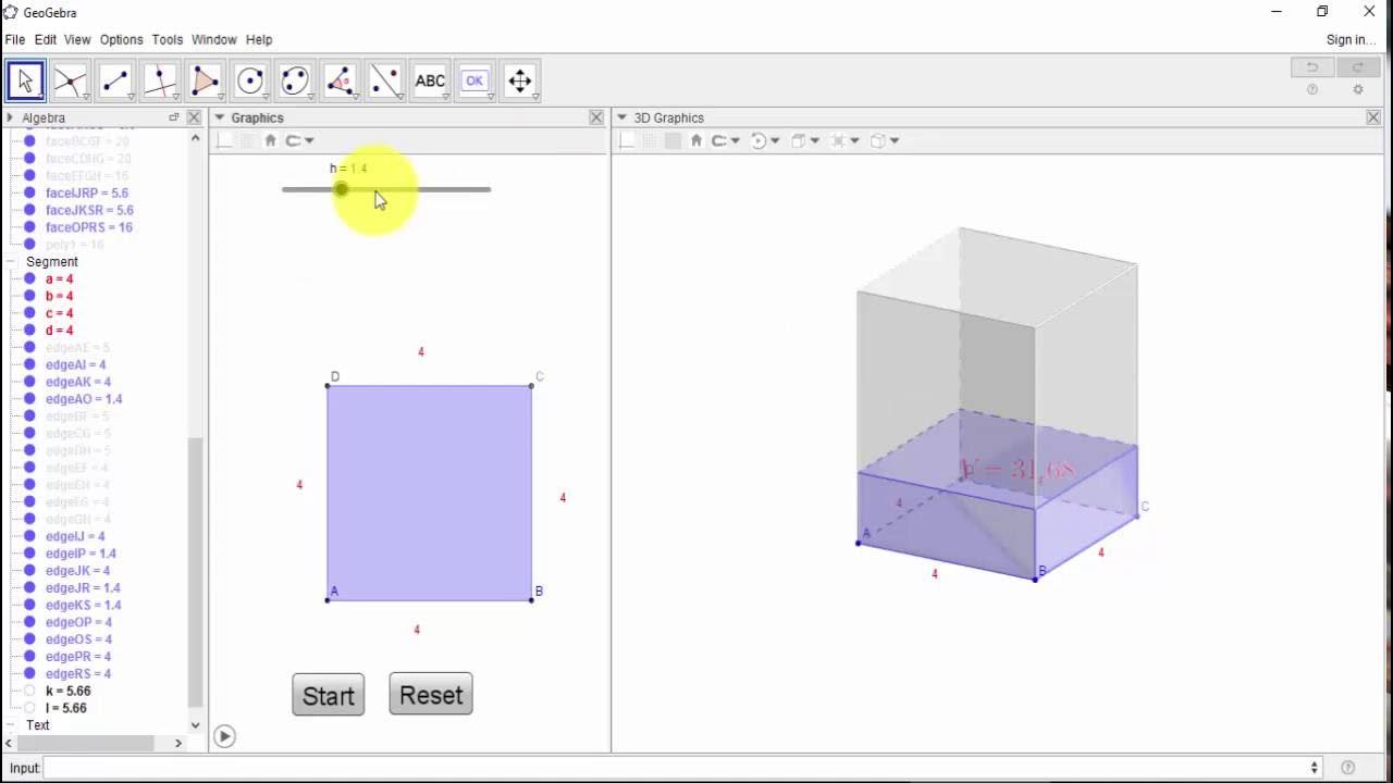 Volume of a prism (animated) in Geogebra[Tutorial] - YouTube