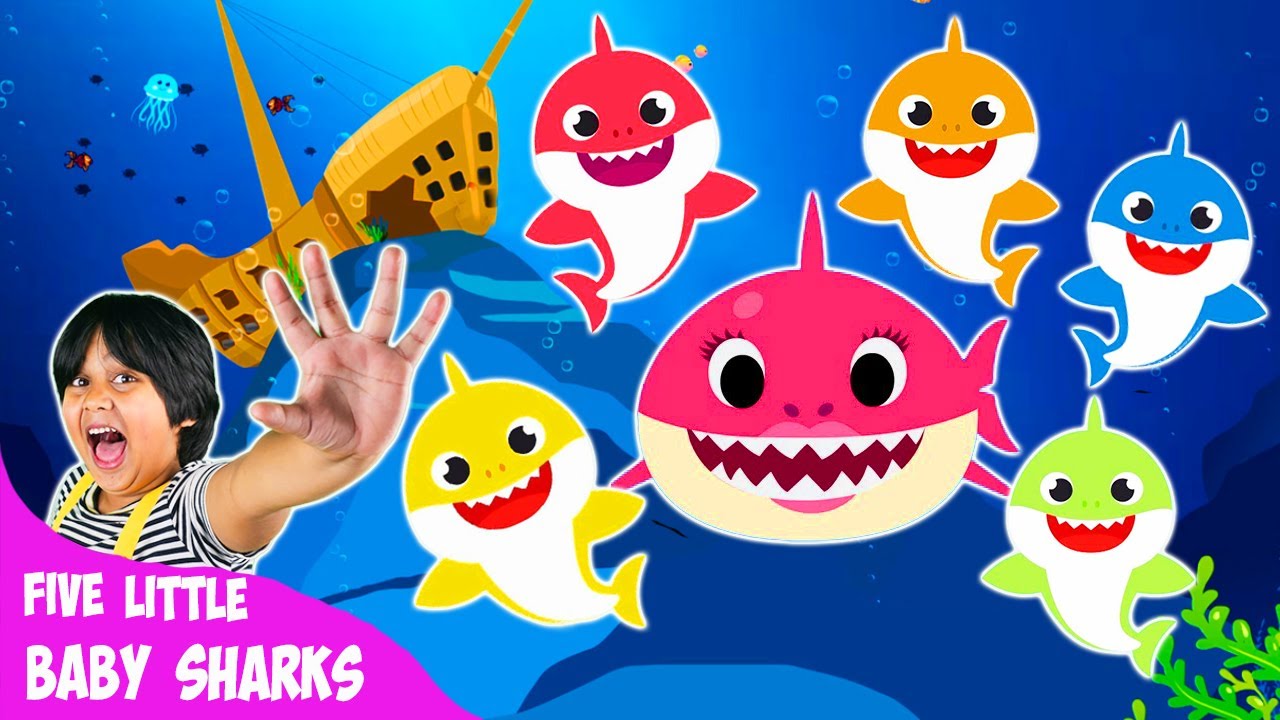 Five Little Baby Sharks | #babyshark Song For Kids | Nursery Rhymes and ...