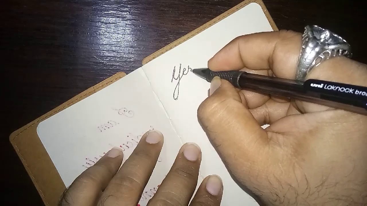 Handwriting improvement and practice. Uniball Laknock broad 1.00 mm ...