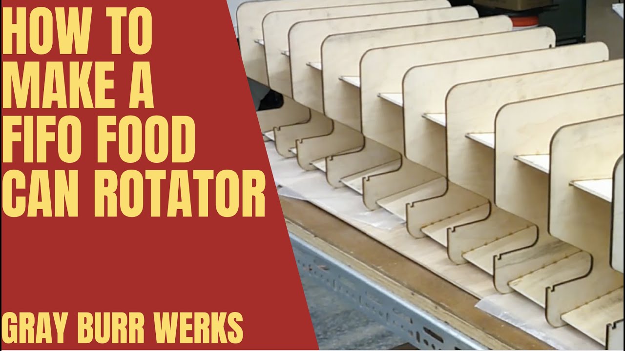 How to Make a FIFO Food Can Rotator - YouTube
