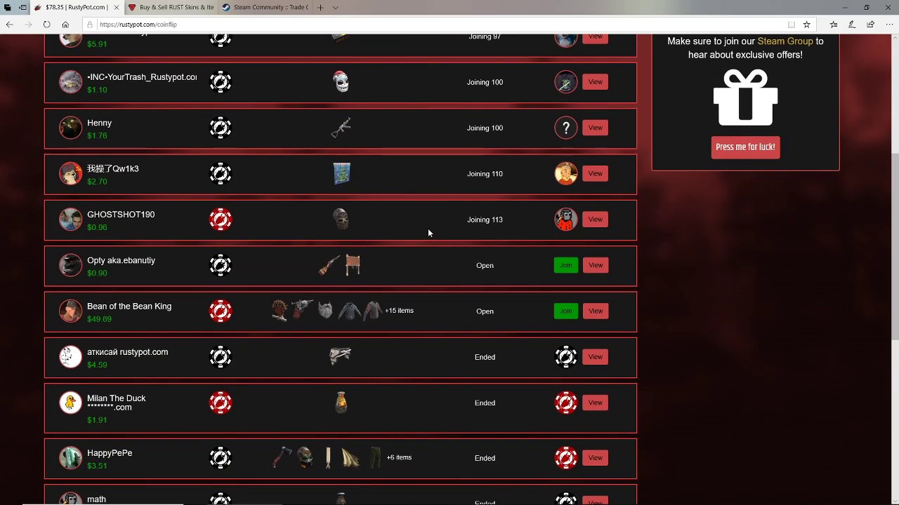 How not to gamble on rustypot. - YouTube