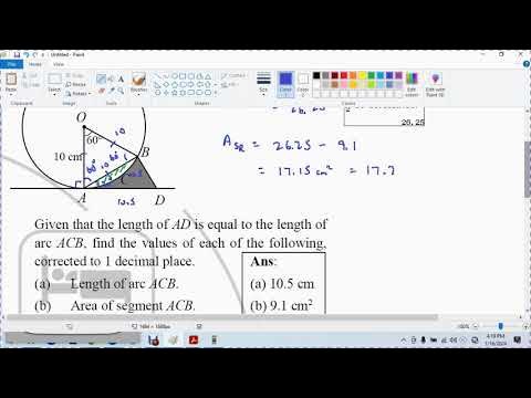F5 C2 E Problem Solving involving Circular Measure Q21 - YouTube