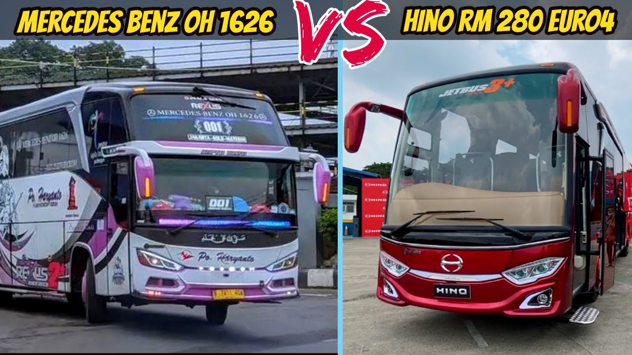 Perbedaan Chassis Mercedes Benz OH 1626 dengan HINO RM 280 Euro 4 - YouTube