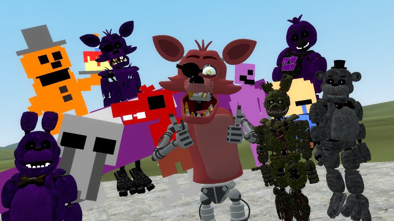fnaf bundle pack update! (fnaf world fnaf 3 pixel fnaf models) - YouTube