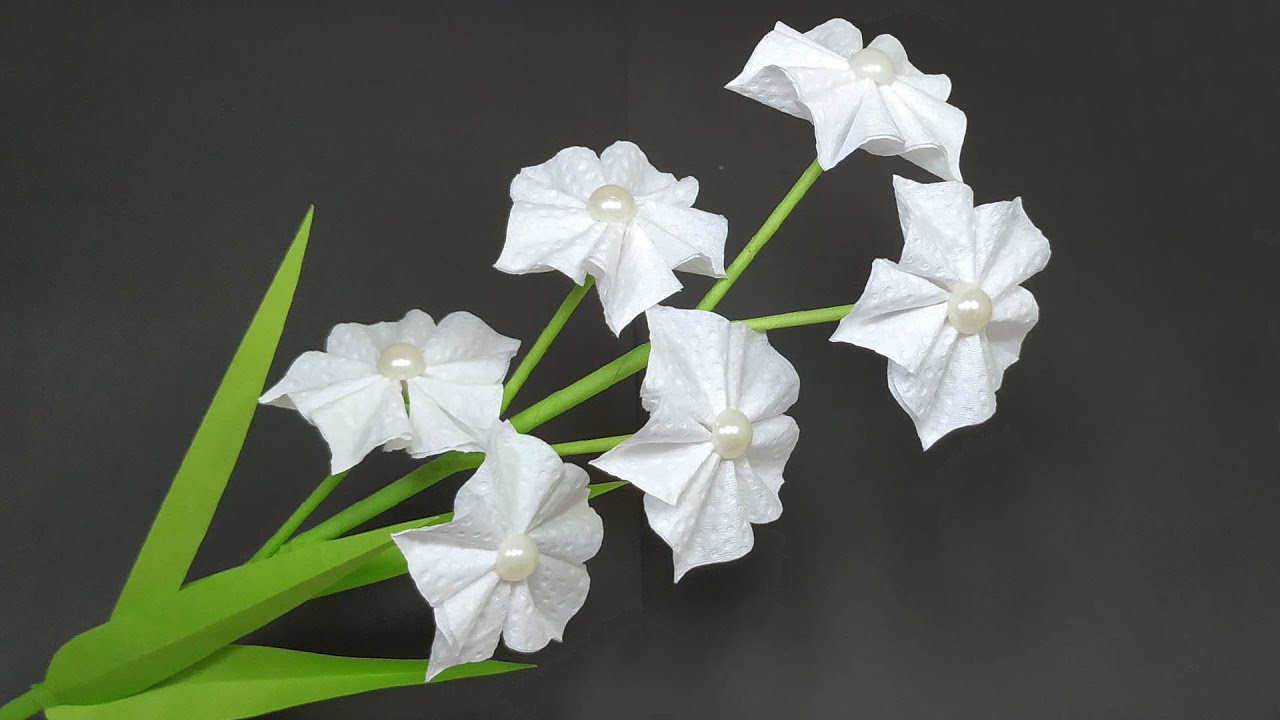 DIY Stick Tissue Paper Flower | Beautiful Tissue Paper Crafts Idea ...