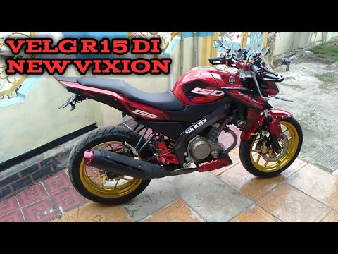 REVIEW VELG R15 DI NEW VIXION | VELG V-ROSSI 4,5 INCH - YouTube