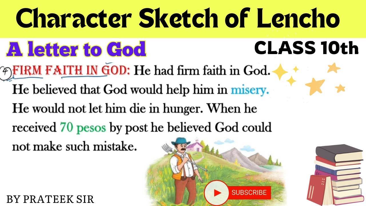 Character sketch of Lencho explain in hindi with full details | a ...