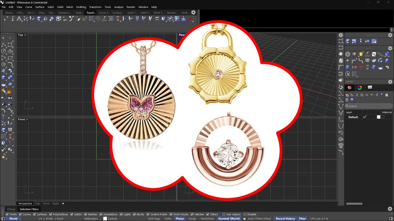 Engrave shape for jewelry design not always made by hand !!! - YouTube