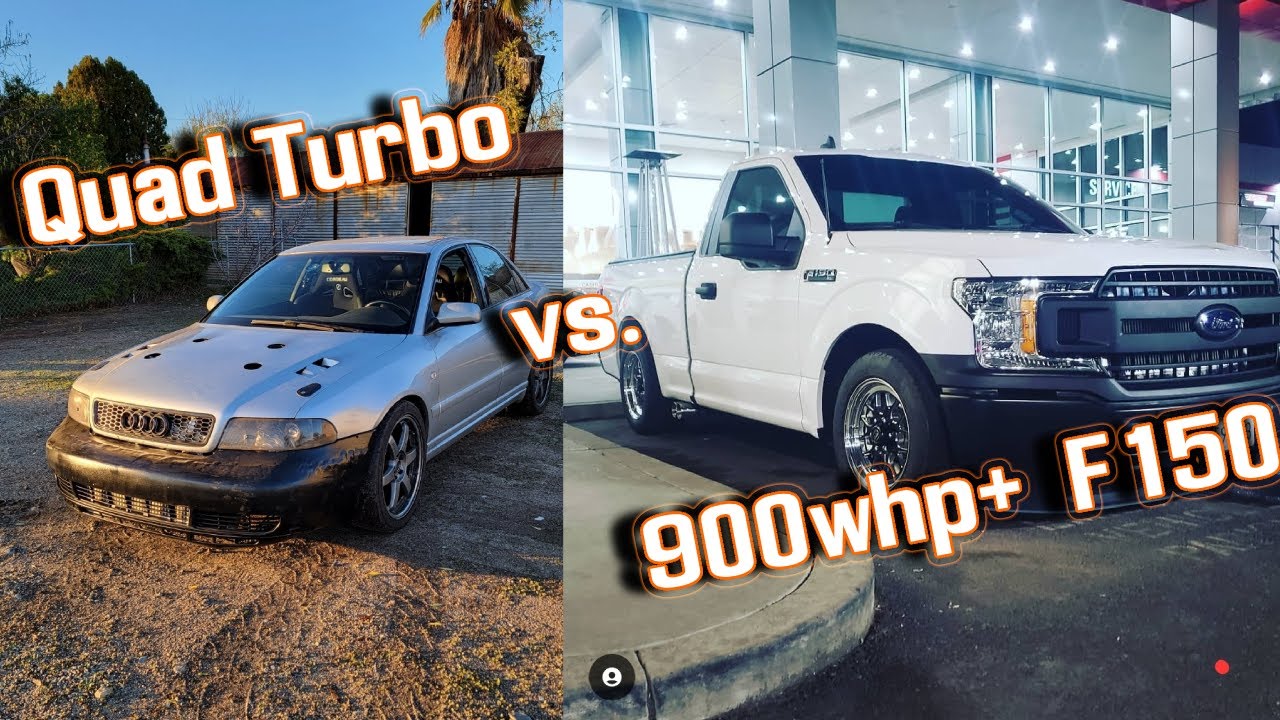 Quad Turbo takes on 900whp F150, 800whp mustang and C7 Vette - YouTube