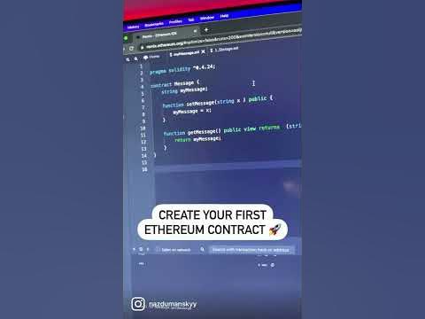 Let’s Build your First Ethereum Smart Contract #shorts #blockchain # ...