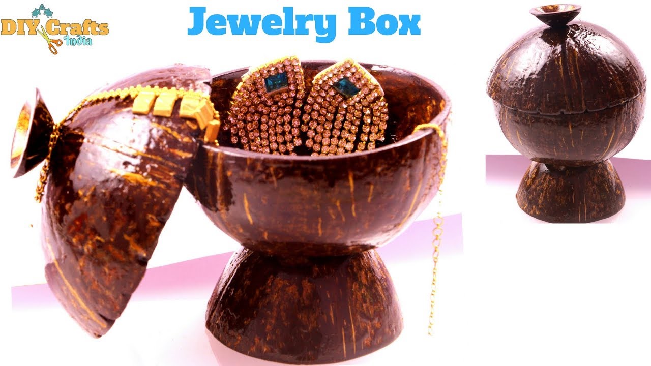 Coconut Shell Jewelry box | Storage Box | Nature craft | DIYCrafts ...