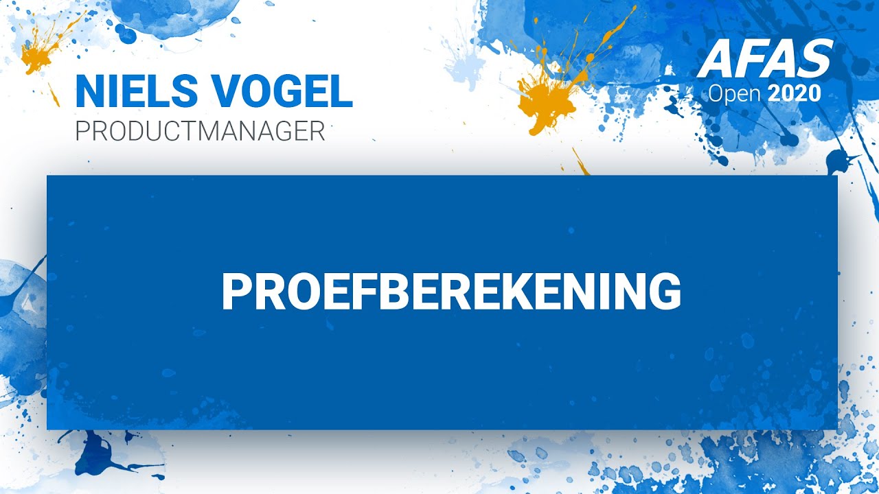 AFAS Open 2020 - Proefberekening - YouTube