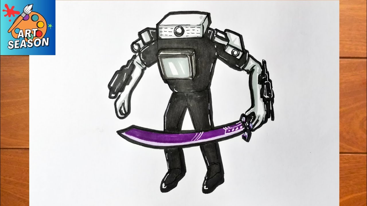 How to Draw Skibidi Toilet New Titan Projector Man - YouTube