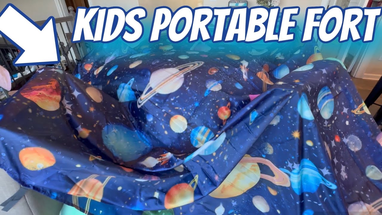 Portable fort blanket- indoor or out door -super cool! - YouTube