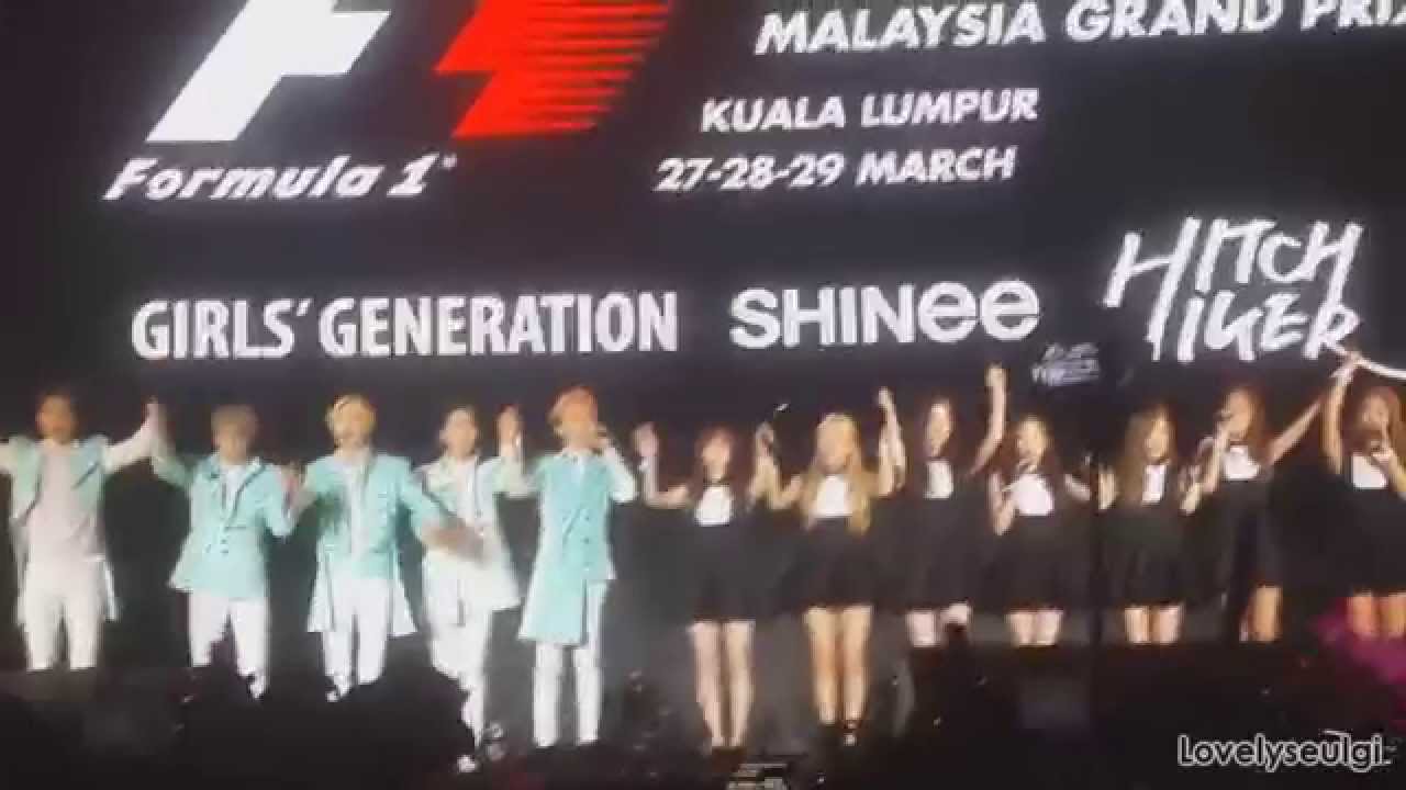 SHINee Minho SNSD Yuri (MinYul) - F1 After Race Concert - YouTube