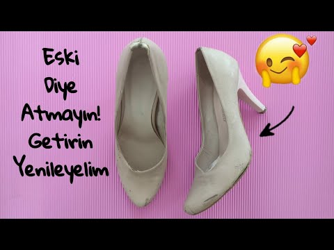 ESKİYEN AYAKKABILARINIZI SAKIN ATMAYIN !!! / GERİ DÖNÜŞÜM / DIY RENEWING OLD SHOES