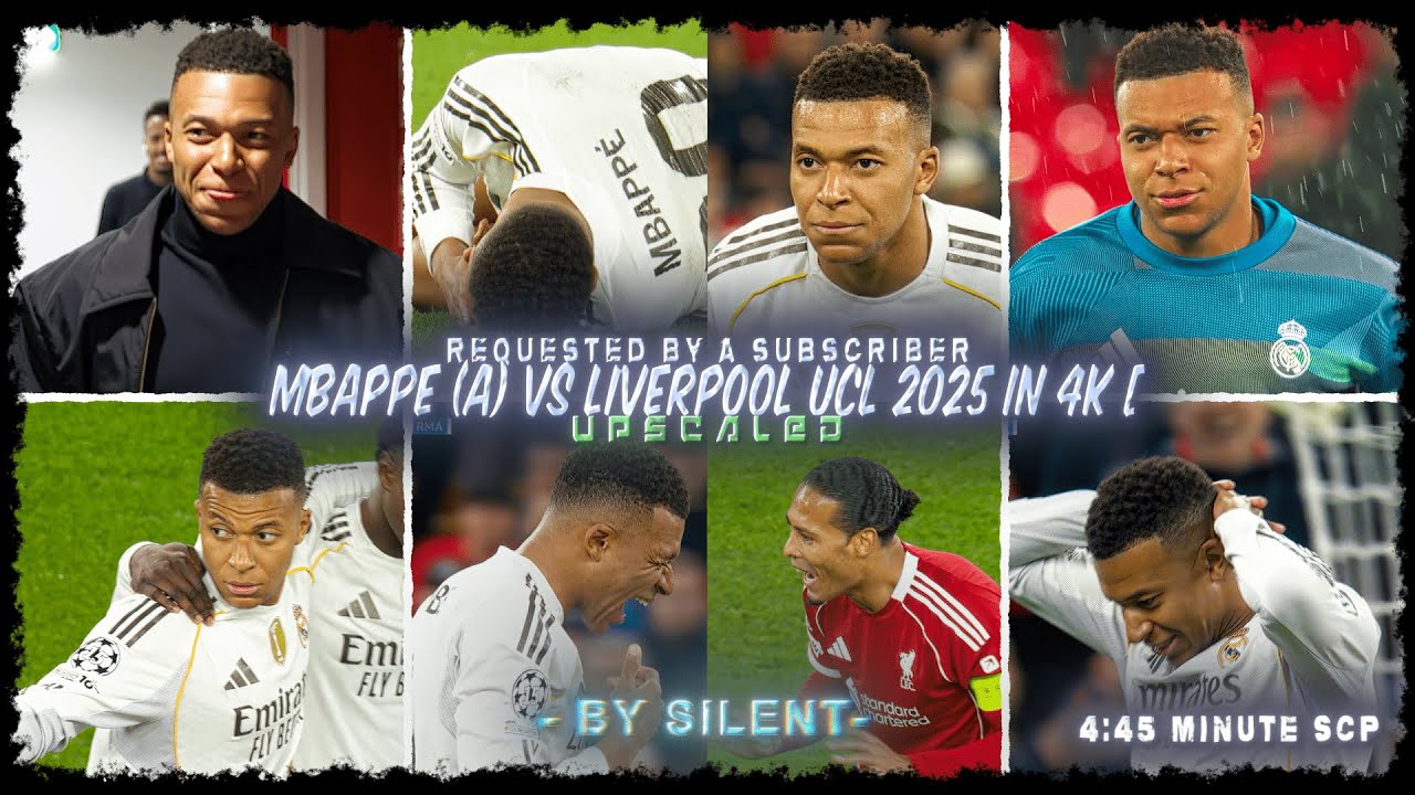 Kylian Mbappe (A) Vs Liverpool (5/11/2025) | UCL | In 4K Upscaled - YouTube