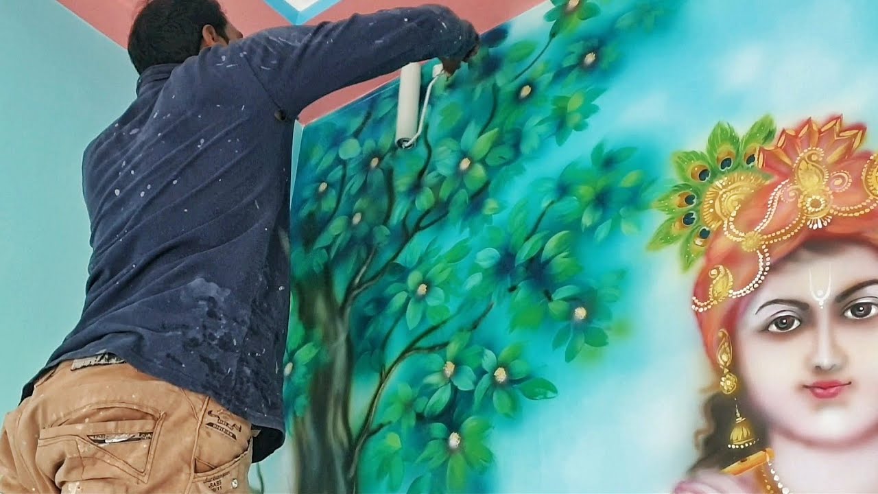 wall painting high gloss coating / asian paint / royale health shield ...