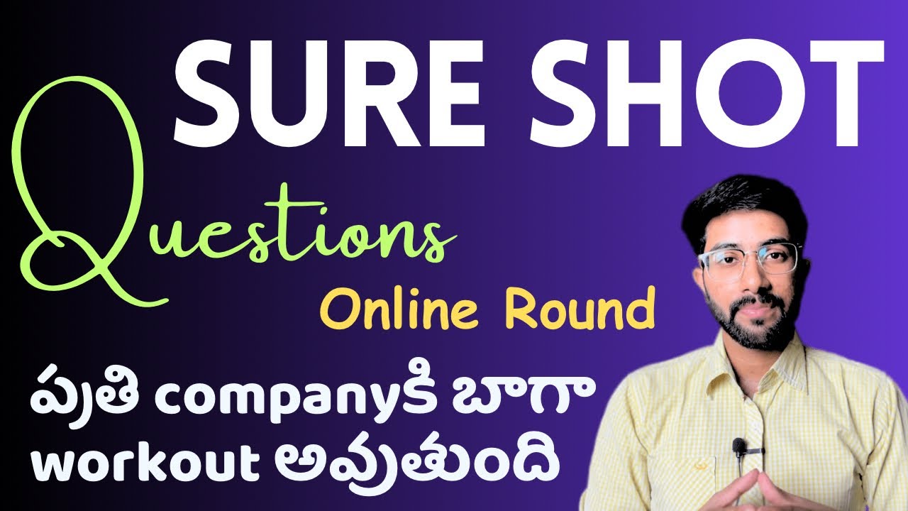 Sure Shot Questions for Online Coding MCQ Tests [Telugu] | Vamsi ...