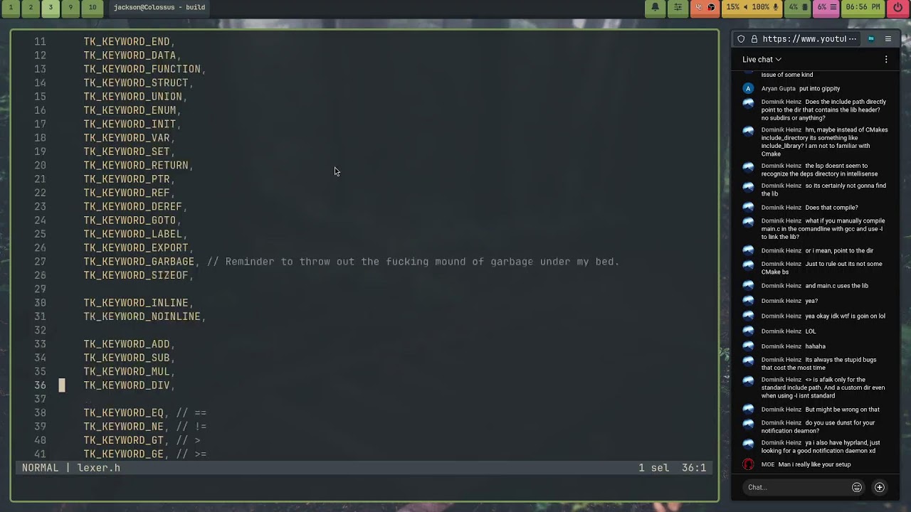 Working on Compiler Stuff - YouTube