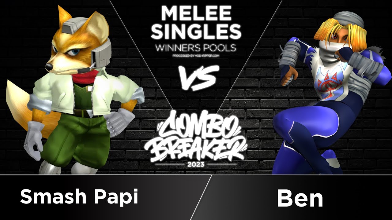 Smash Papi (Fox) vs Ben (Sheik) - Melee Singles Winners Top 64 - COMBO BREAKER 2023 - YouTube