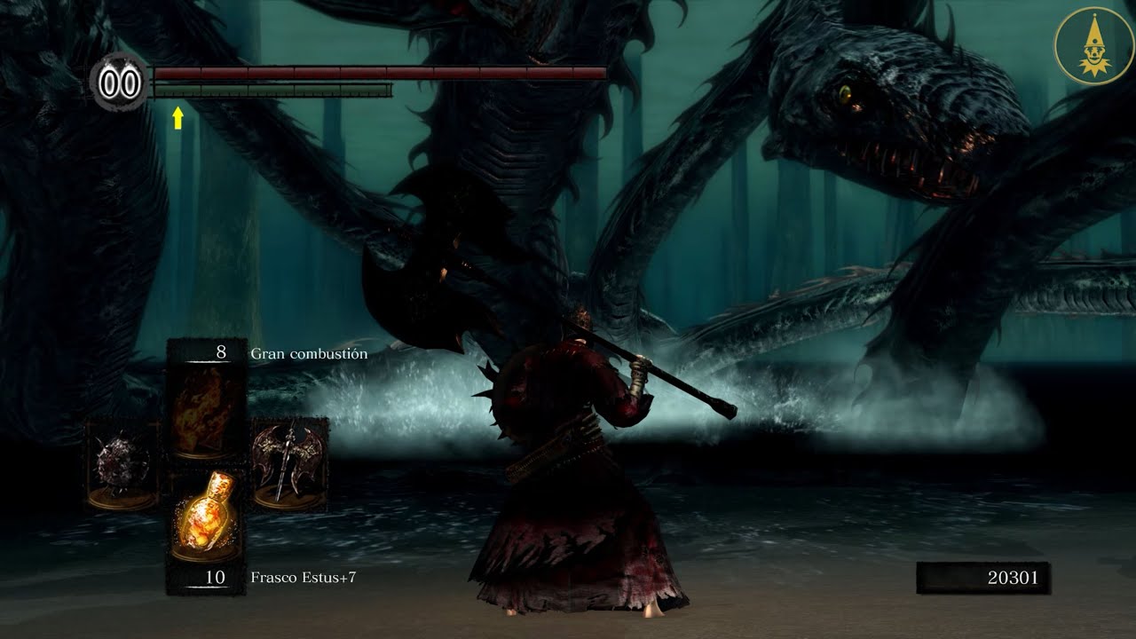 Dark Souls Remastered - Boss 14 - Hydra (Lago de Cenizas) - YouTube