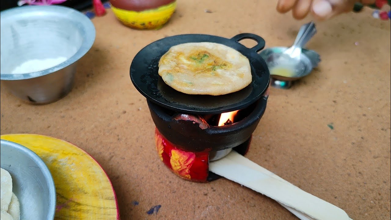 Mini Aloo parata/ Miniature/ potato parata/ tiny food/Miniature food ...