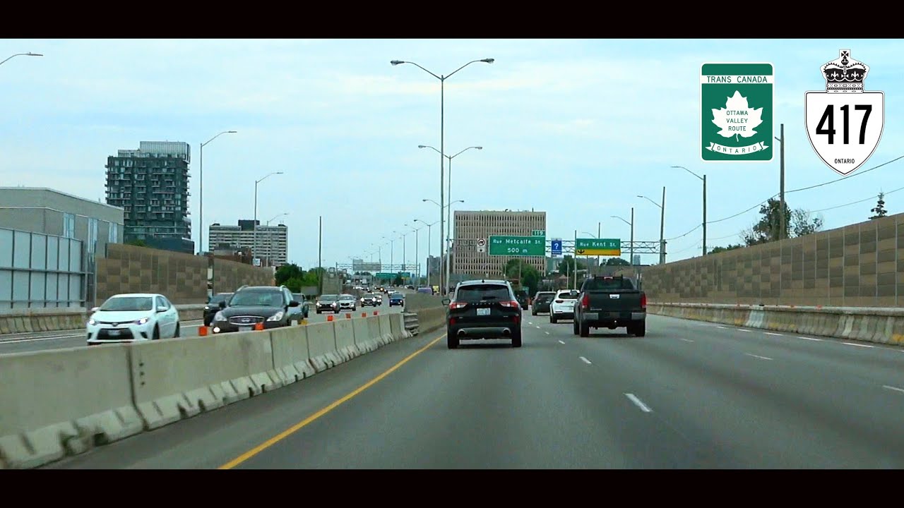 Highway 417 in Ottawa, Ontario - Queensway (July 2024) - YouTube