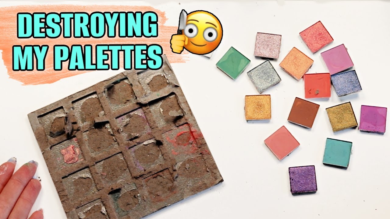 DEPOTTING MY EYESHADOW PALETTES (without heat!) // BH Cosmetics ...