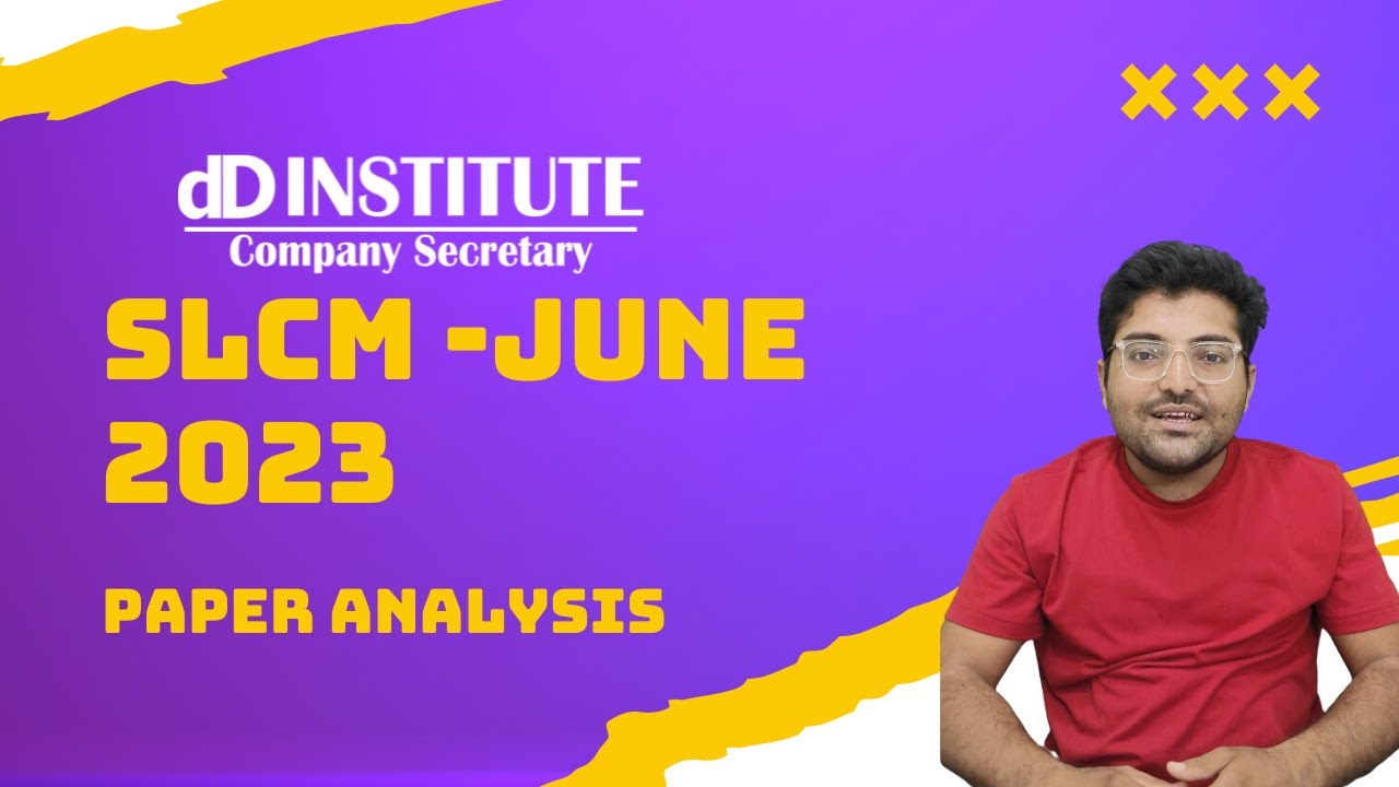 SLCM June 2023 paper analysis | SLCM June 2023 exam - YouTube