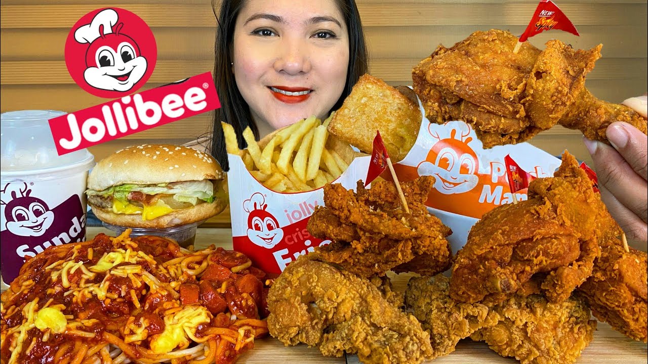 ALL TIME FAVORITE JOLLIBEE CHICKENJOY, SPAGHETTI, ALOHA BURGER - YouTube