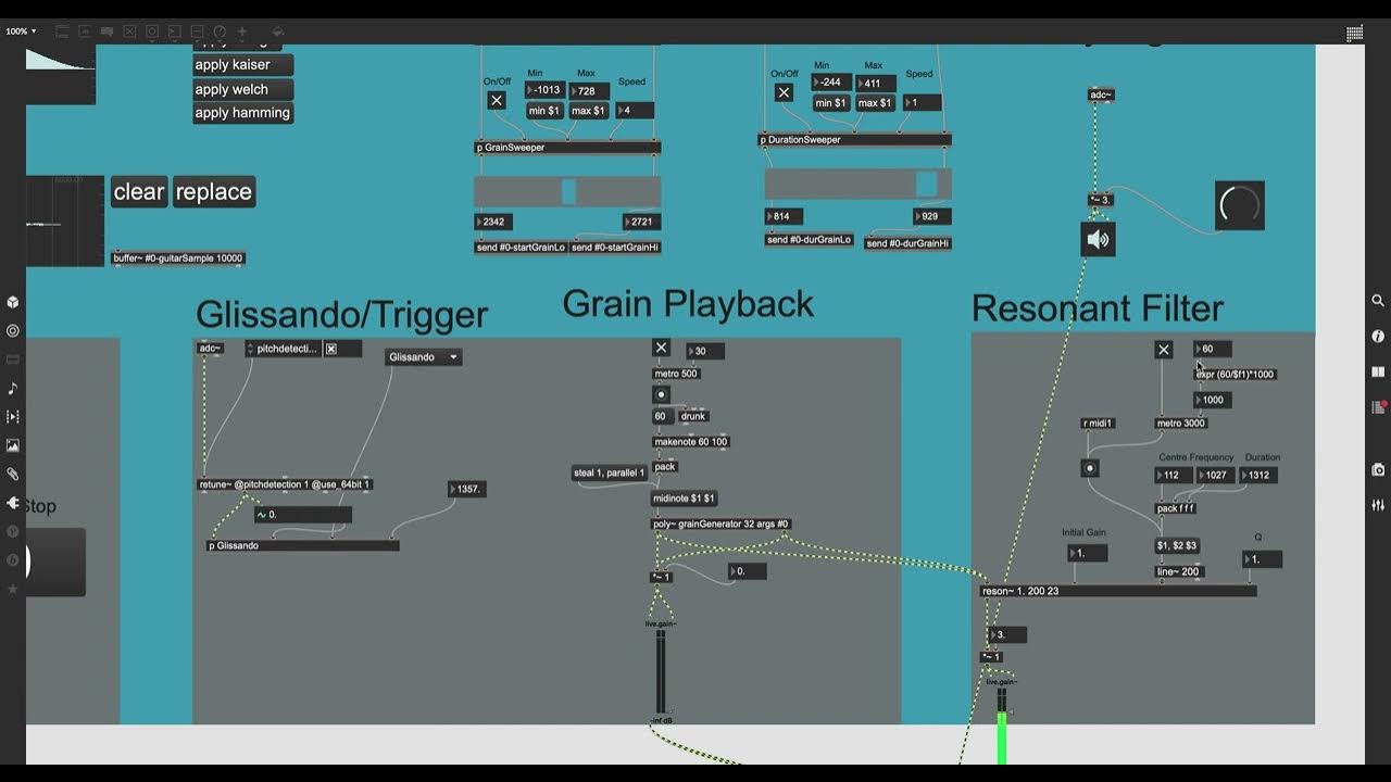 Granular Synth Guitar Pedal Demo Max MSP (Prototype) - YouTube