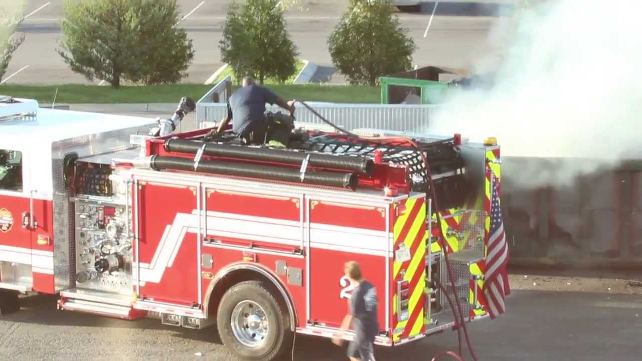Fireman Fail Dumpster Fire - YouTube