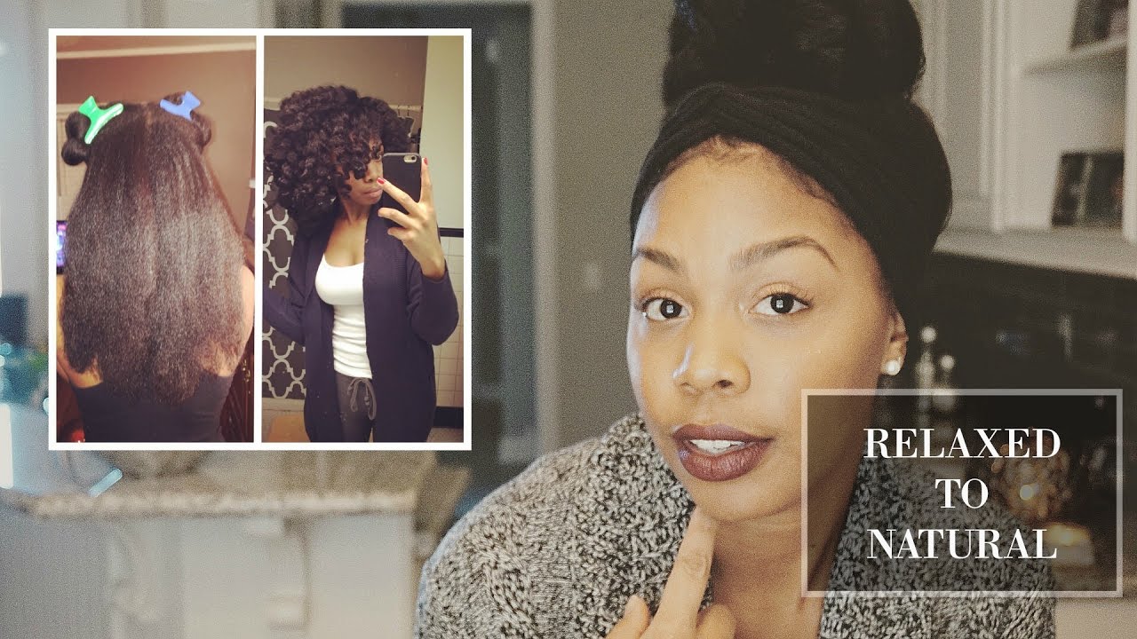 My Transition from Relaxed to Natural Hair - YouTube