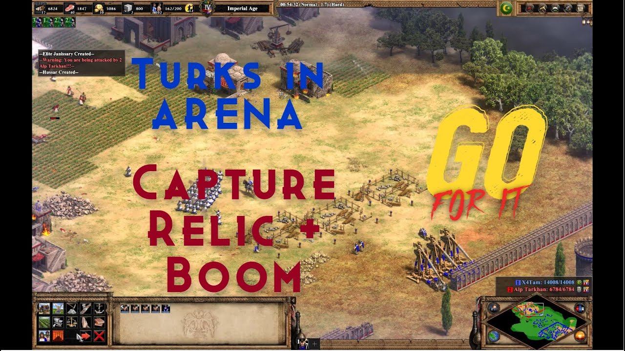 Age of Empires II DE | Turks in Arena | Strategy | Fast Castle| Relics ...