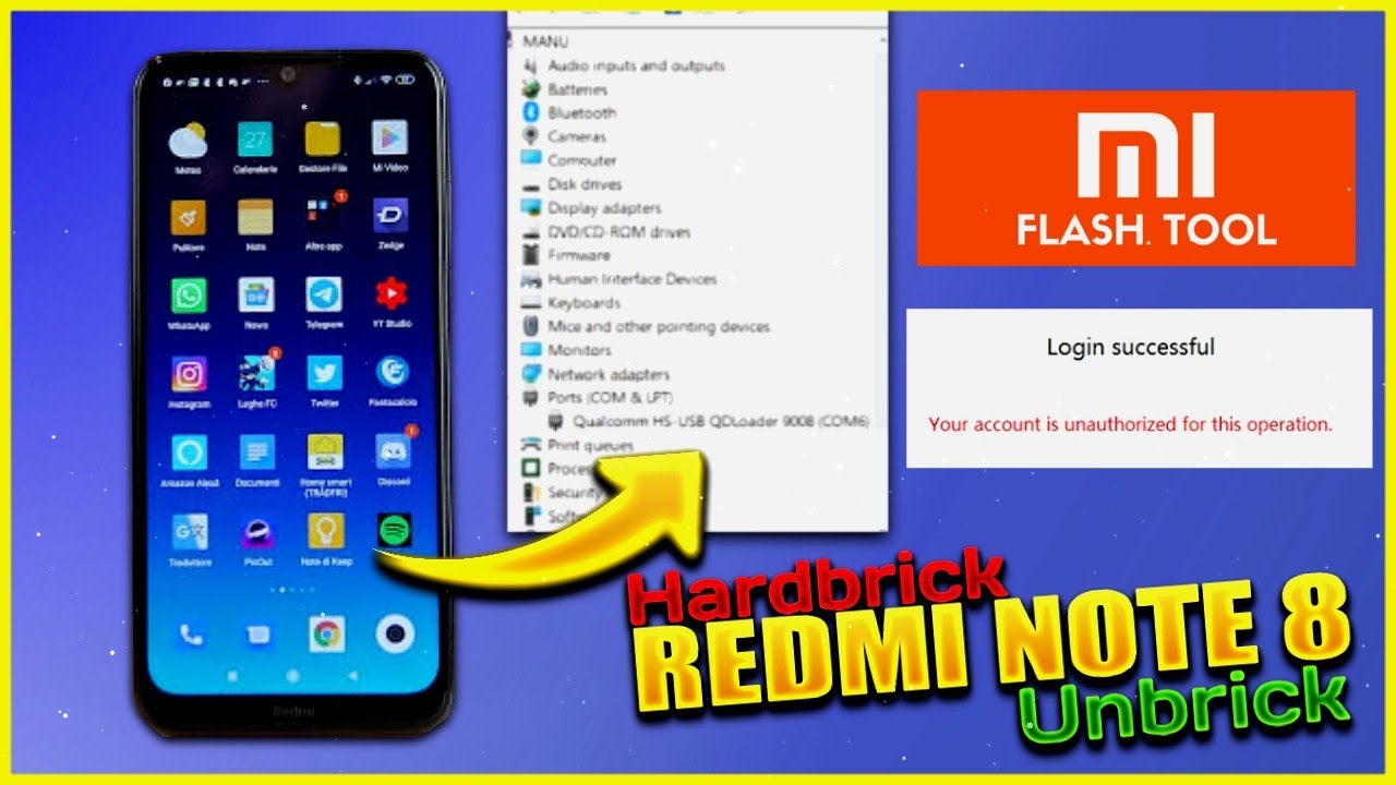 How to Unbrick & Flash Stock Rom Redmi Note 8 Via Edl Mode Without ...