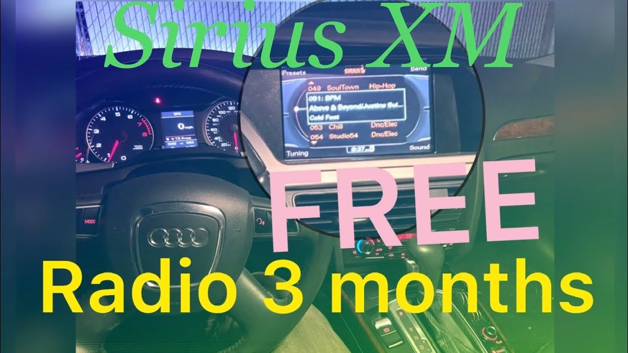 Try satellite radio Completely Free for 3 months Works Every Time Audi ...