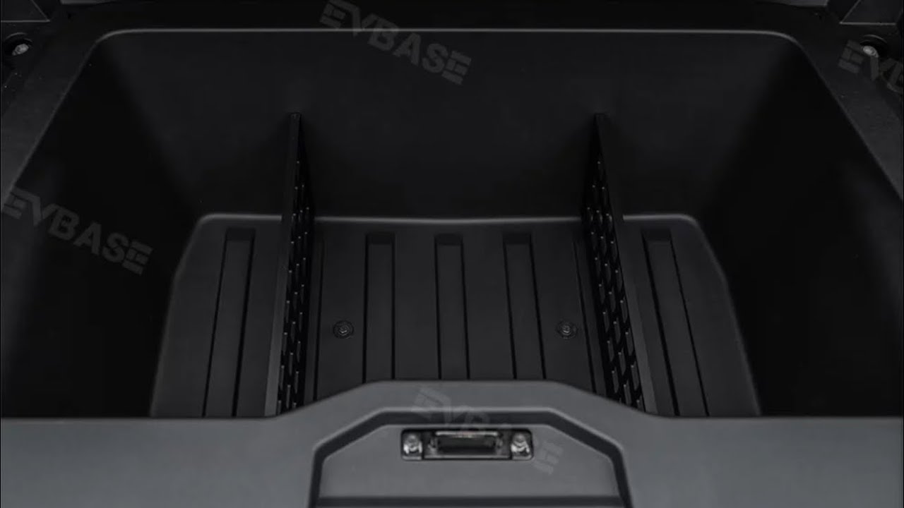 Tesla Cybertruck Sub Trunk Divider TPE Gear Locker Dividers Rear Trunk ...