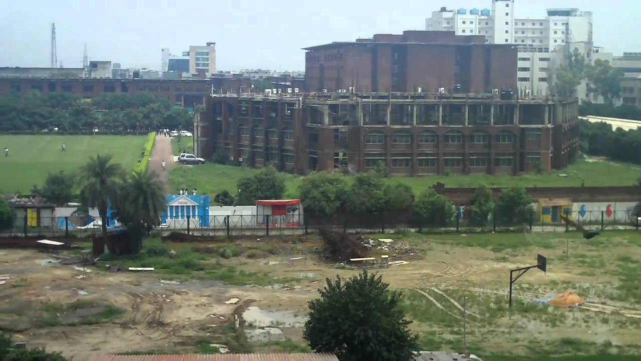 The view outside the back of the Ericsson office building in Noida, IN ...