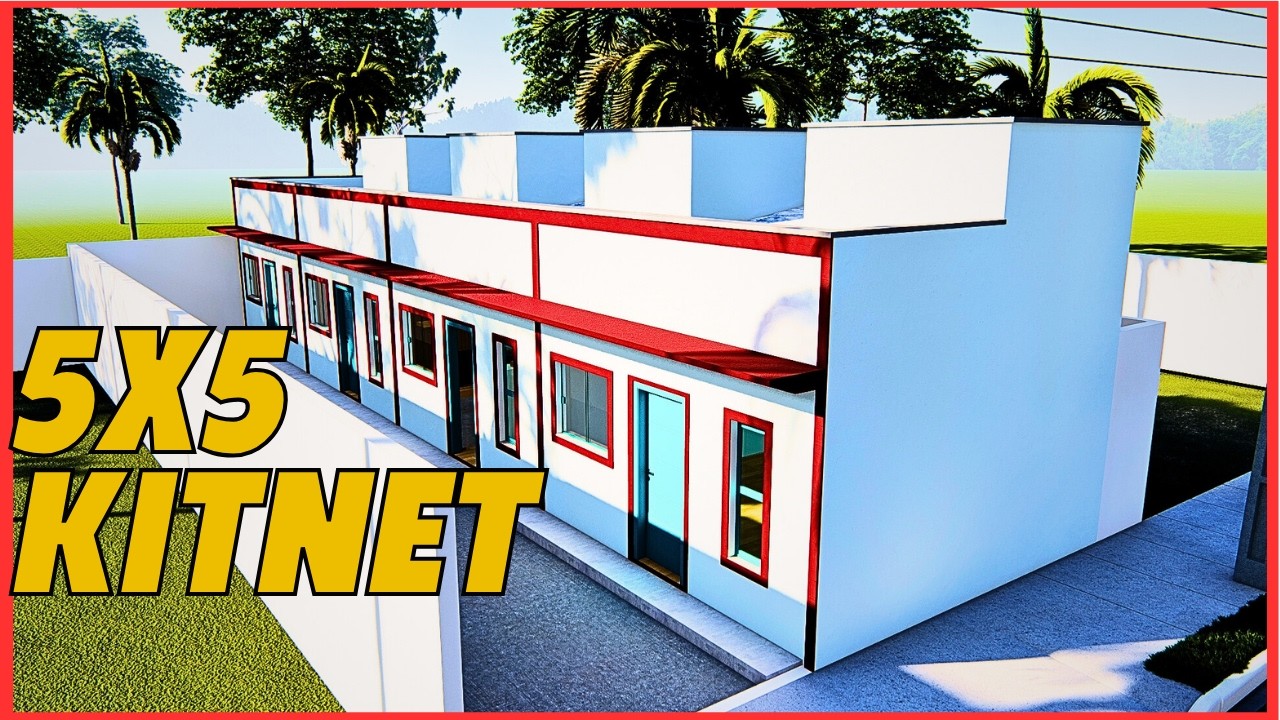 Kitnet 5x5 | kitnet modular pra lote 10x20 - YouTube