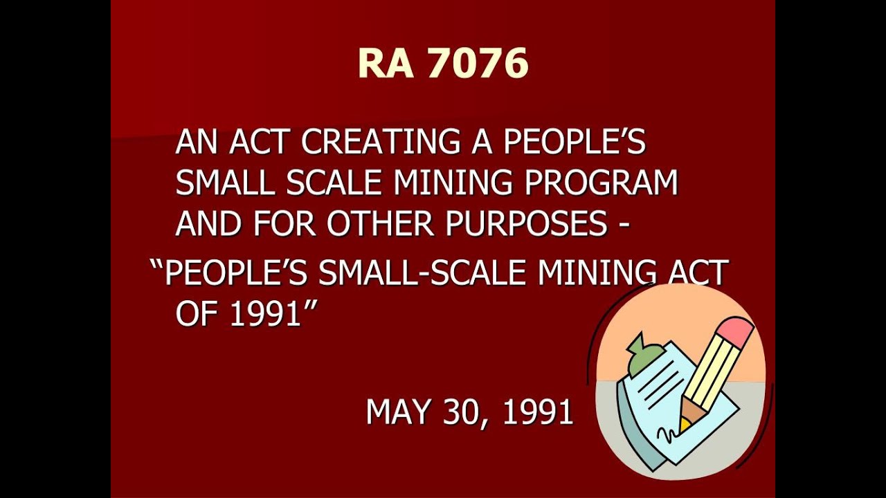 RA 7076 Small Scale Mining Act of 1991 #Batas #Mining #Law #MiningLaw ...